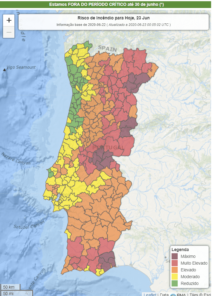 Incêndios: 15 cidades de Portugal em risco máximo - Agora Europa